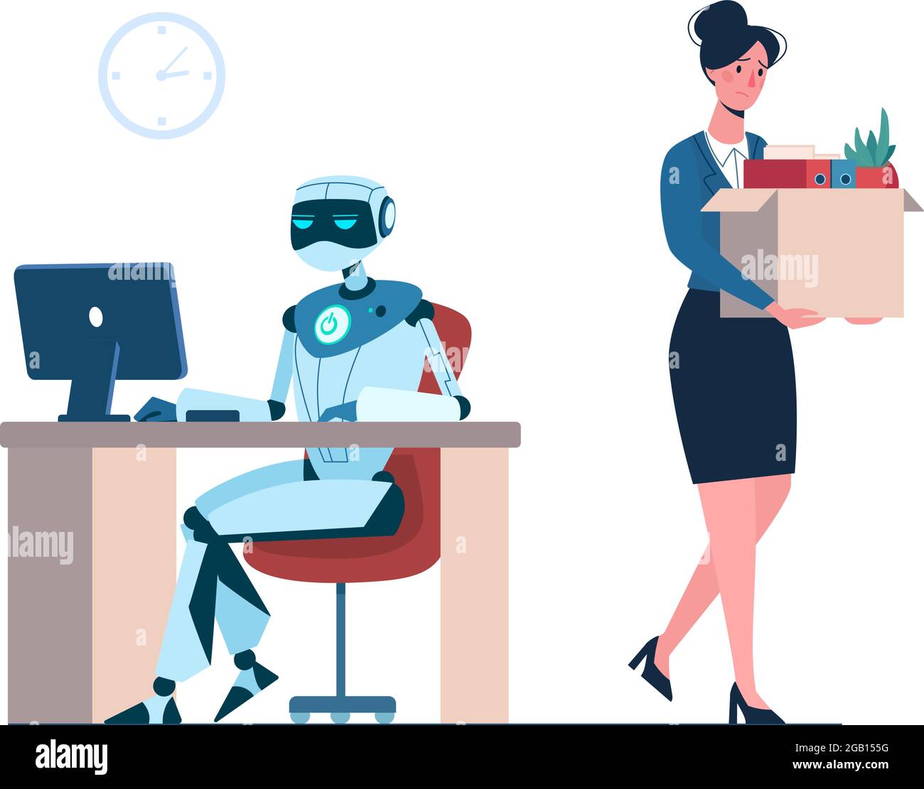 Replaced by robotic automation Cut Out Stock Images & Pictures - Alamy
