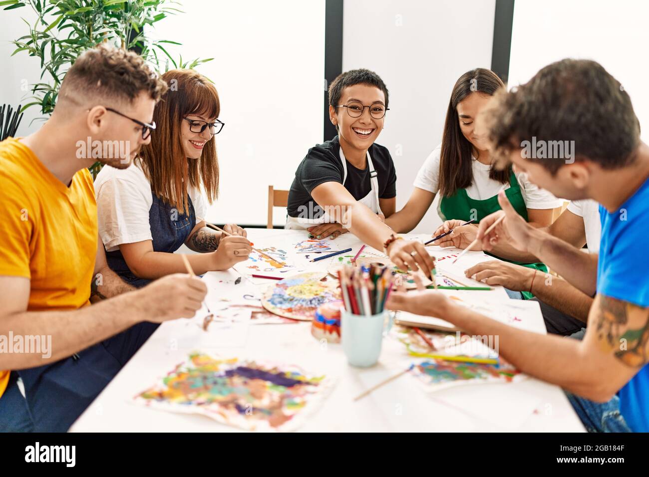 Meeting teacher art painting hi-res stock photography and images - Alamy