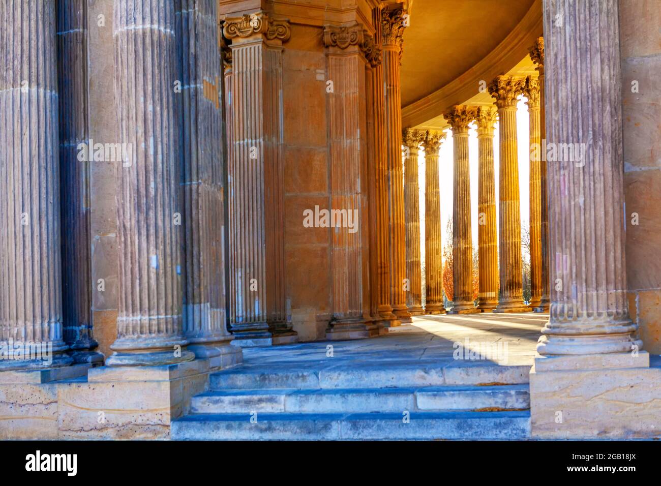 Corinthian order . Ionic columns . Greek ancient architecture Stock ...