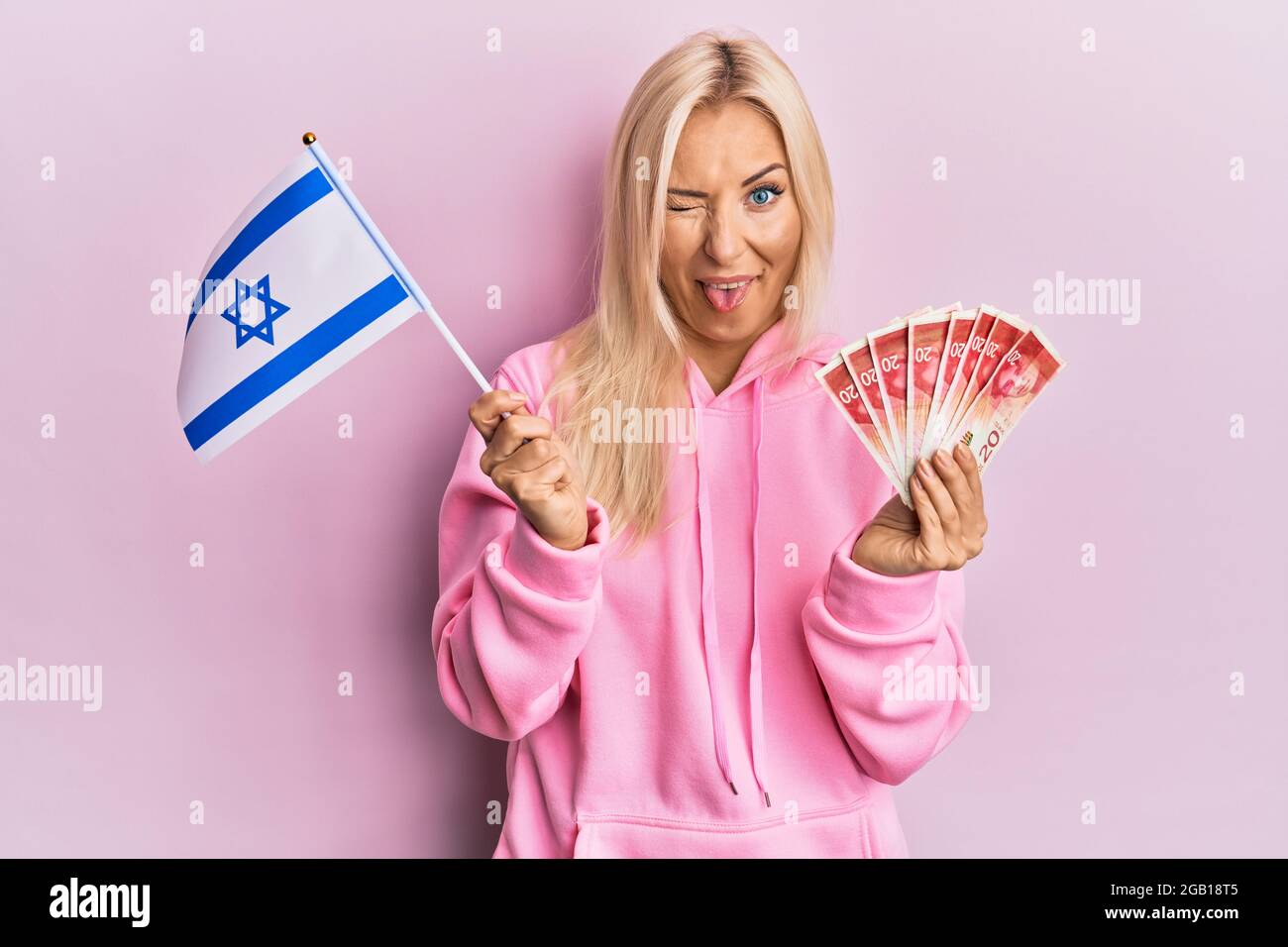 Pink israeli flag hi-res stock photography and images - Alamy