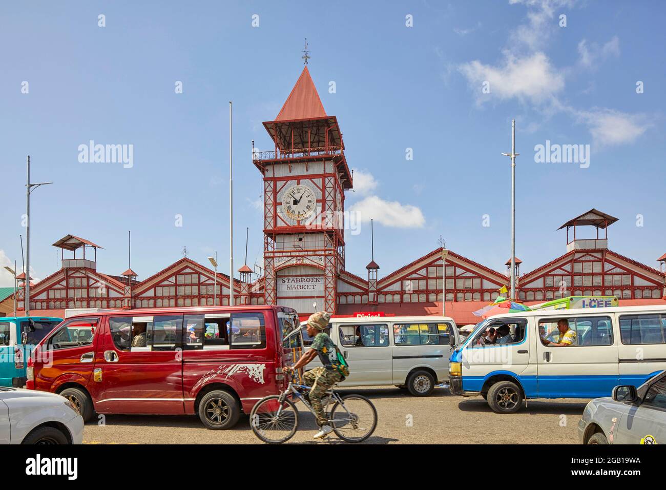 Stabroek Market clock tower in Georgetown Guyana South America Stock ...