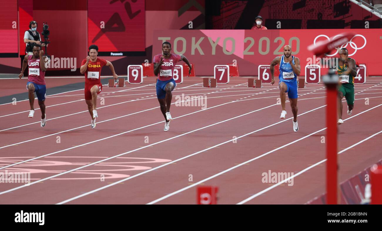 Tokyo, Japan. 1st Aug, 2021. General view Athletics : Men's 100m Final ...