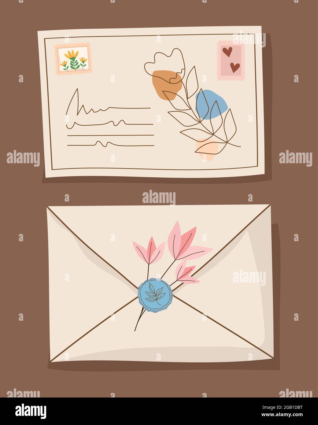 letter and card Stock Vector Image & Art - Alamy