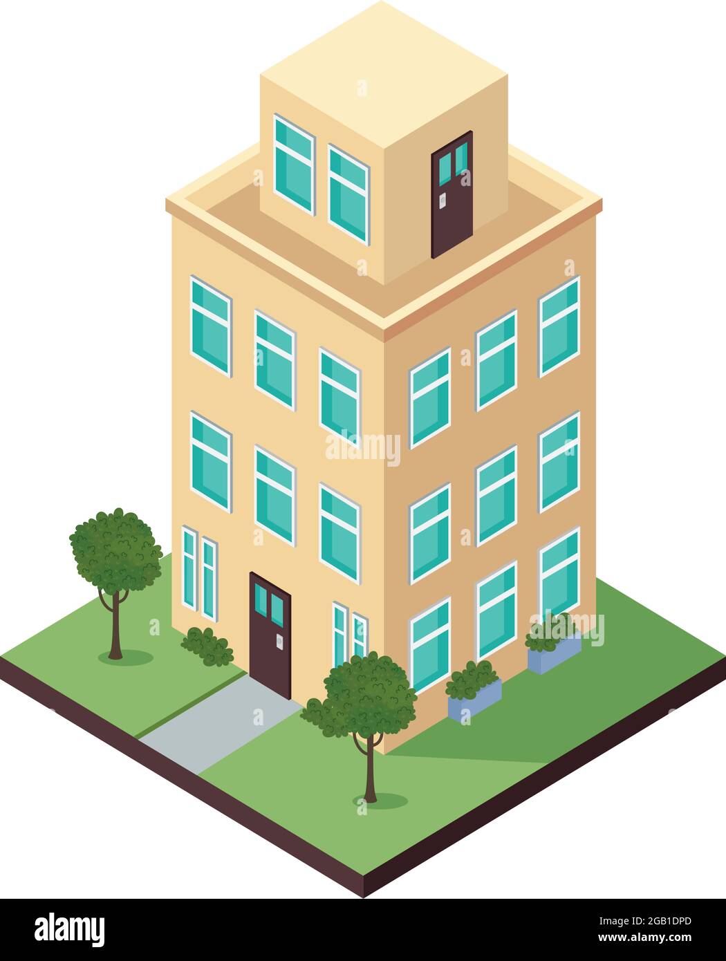 town apartment building Stock Vector Image & Art - Alamy