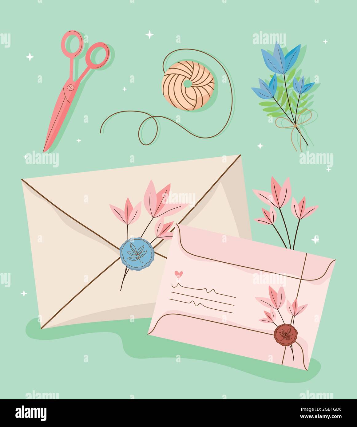 icons mail letters and postage stamp Stock Vector Image & Art - Alamy