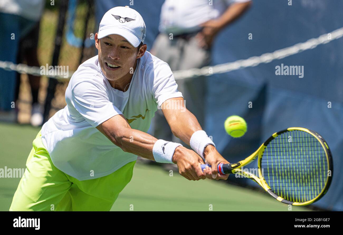 Jason Jung (photo) representing Chinese Taipei lost to Go Soeda of ...