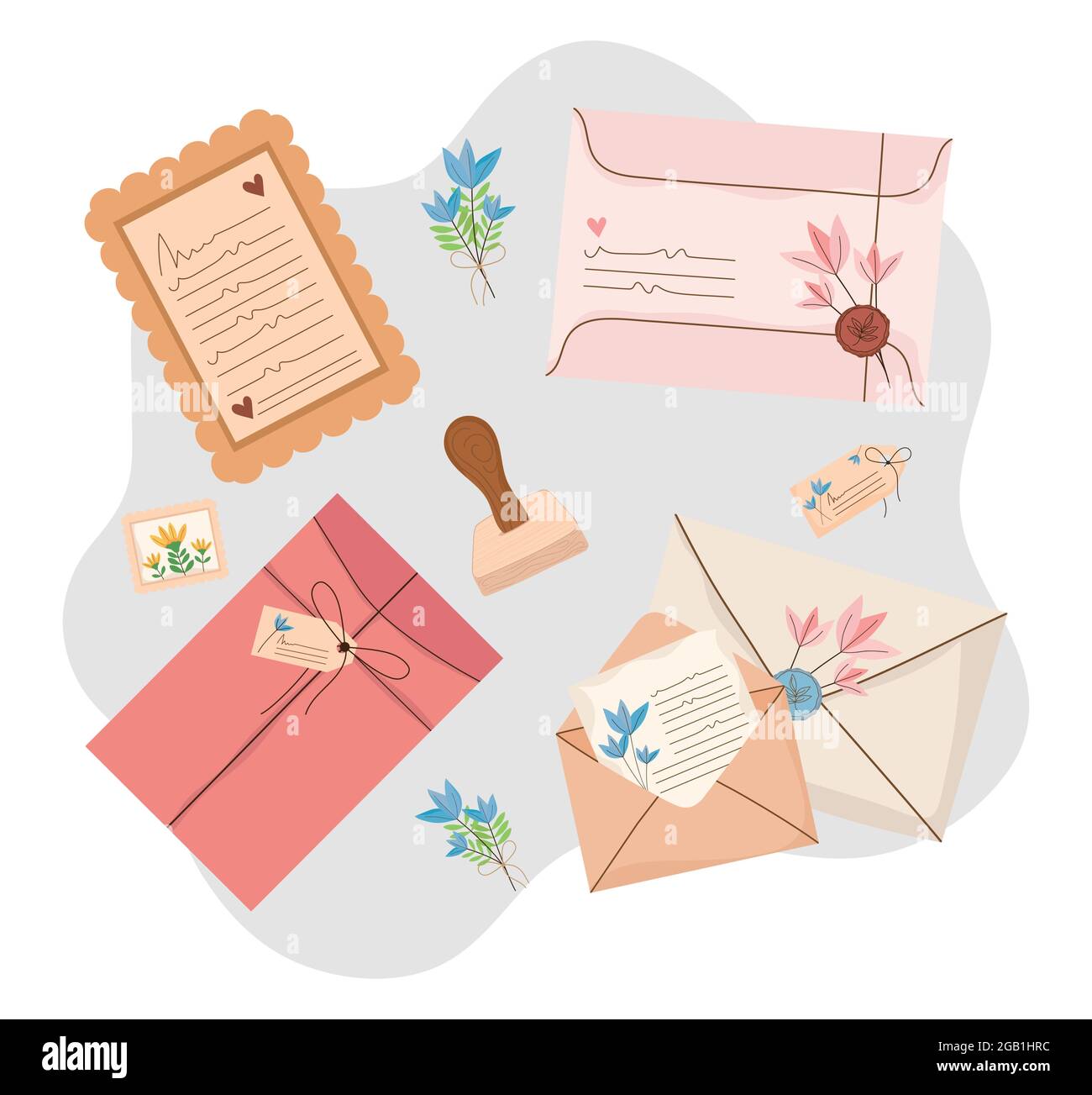 Sealing letters Stock Vector Images - Alamy