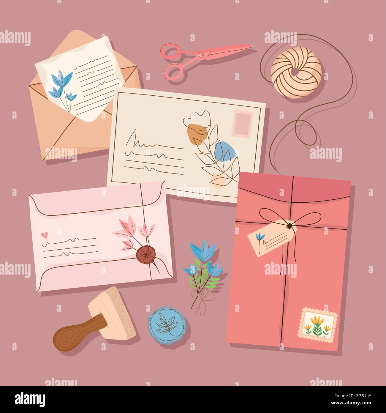Envelope postmarks Stock Vector Images - Alamy