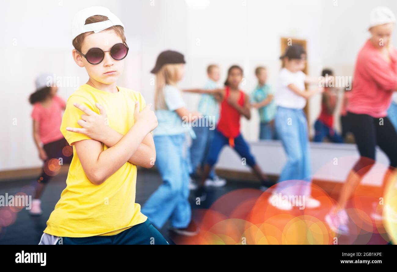 Boy hip-hop dancer posing at studio Stock Photo - Alamy