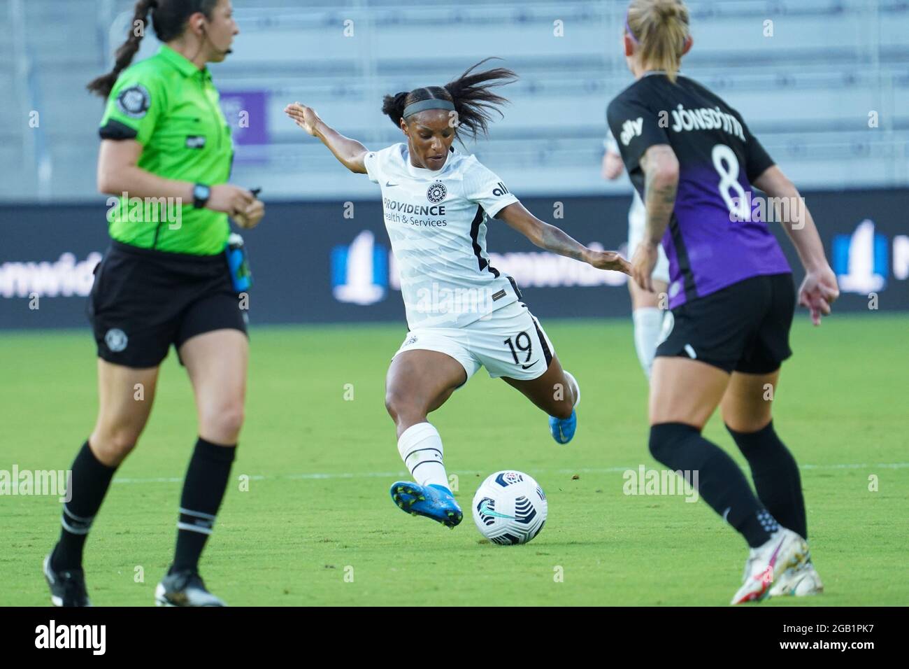 Orlando, Florida, USA, May 26, 2021, Portland Thorns forward Crystal ...