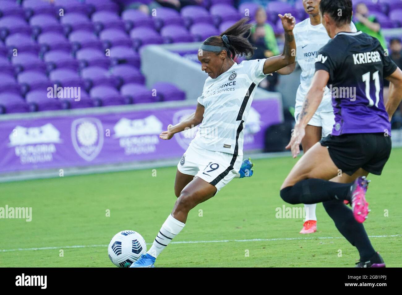 Orlando, Florida, USA, May 26, 2021, Portland Thorns forward Crystal ...