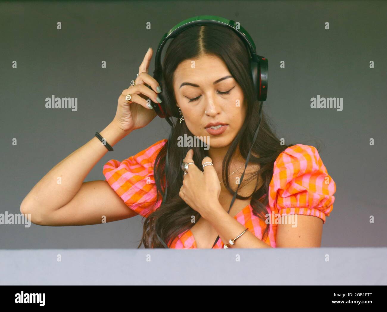 London, UK. 01st Aug, 2021. LONDON, ENGLAND - AUGUST 01:DJ Jess Iszatt ...