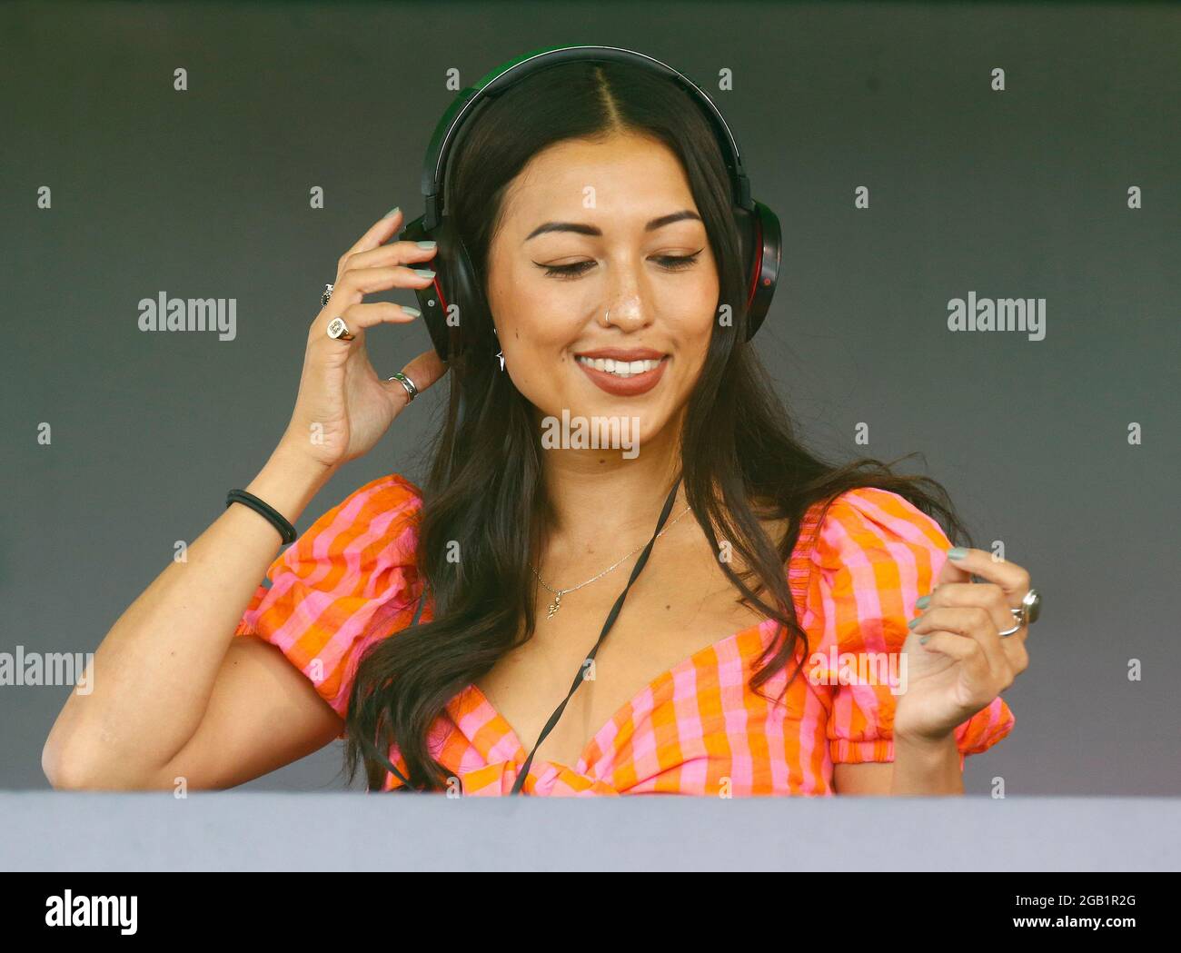 London, UK. 01st Aug, 2021. LONDON, ENGLAND - AUGUST 01:DJ Jess Iszatt ...