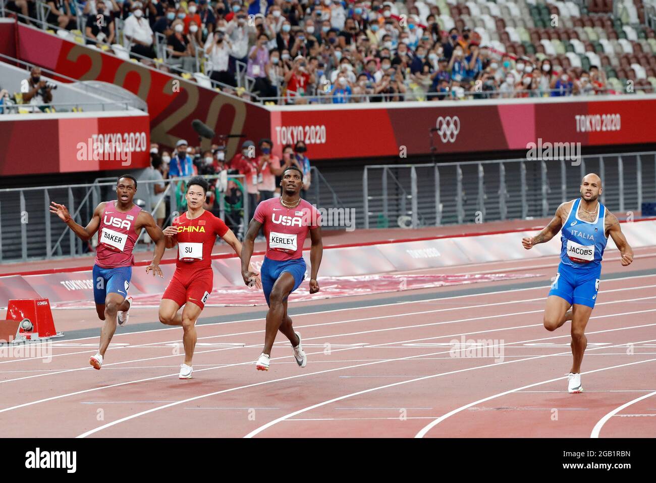 Tokyo, Kanto, Japan. 1st Aug, 2021. From left, Ronnie Baker (USA ...