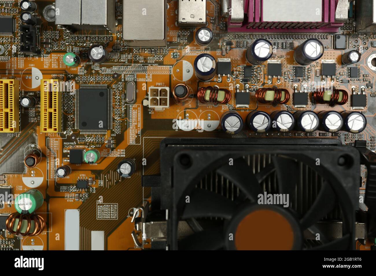 Computer motherboard, close up Stock Photo - Alamy