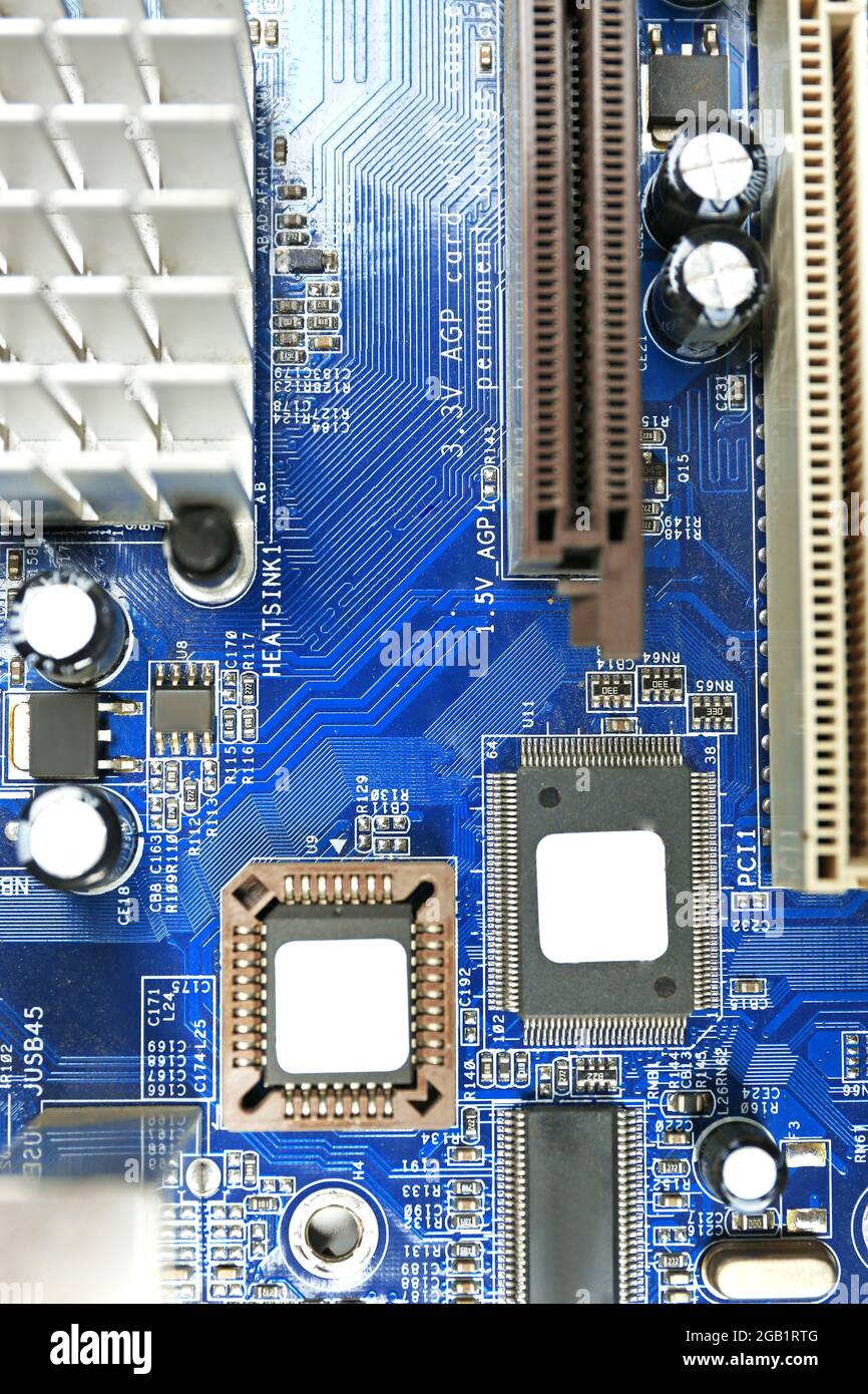 Computer motherboard, close up Stock Photo - Alamy