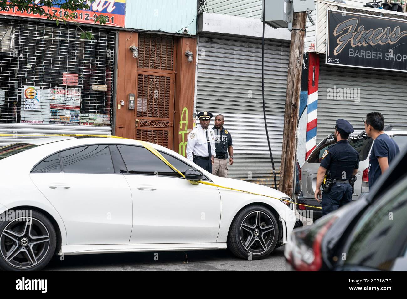 NYPD Chief of Department Rodney Harrison (white shirt) seen at crime ...