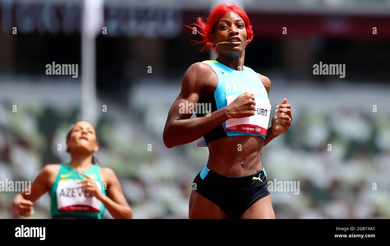Bahamas shaunae miller reacts hi-res stock photography and images - Alamy