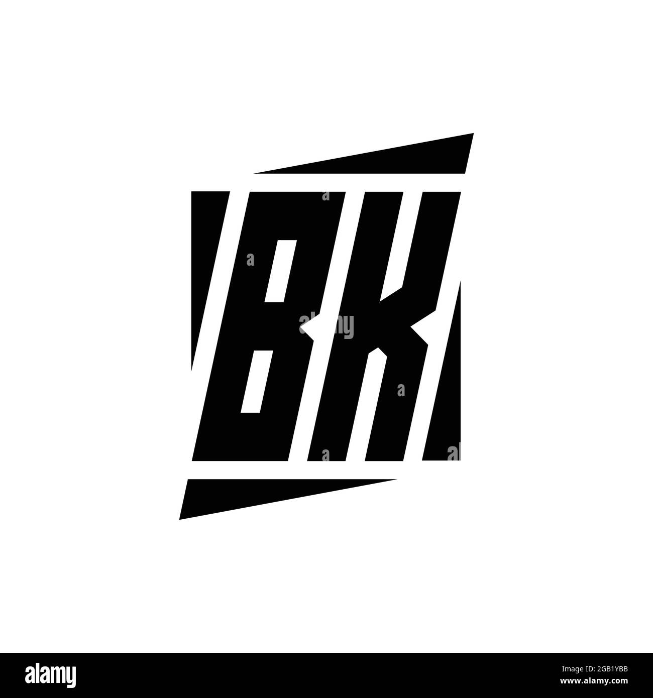 BK Logo monogram with modern style concept design template isolated on ...