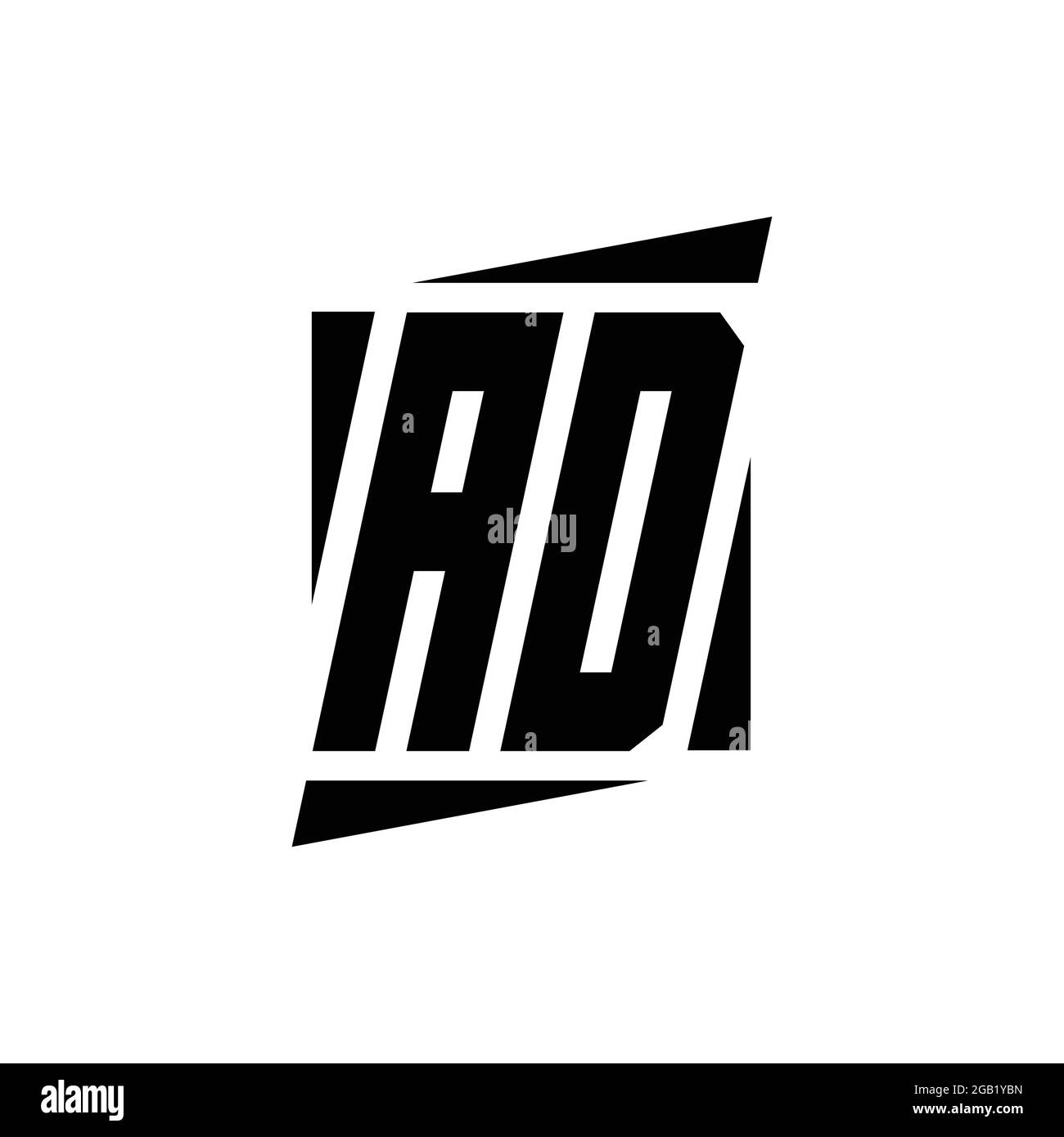 AD Logo monogram with modern style concept design template isolated on ...