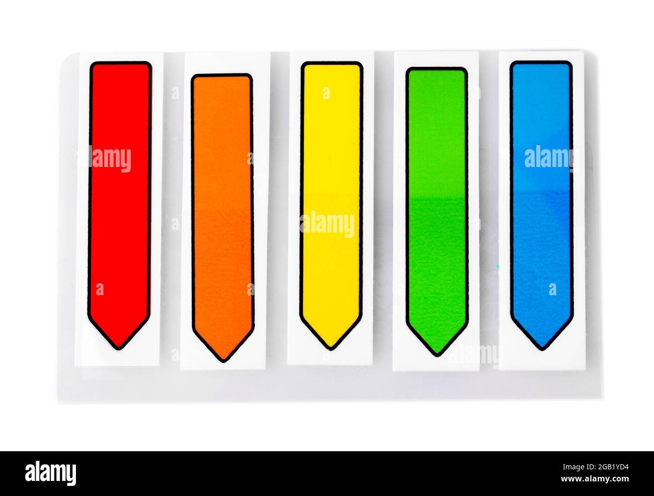 Colourful bookmarks, isolated on white background Stock Photo - Alamy
