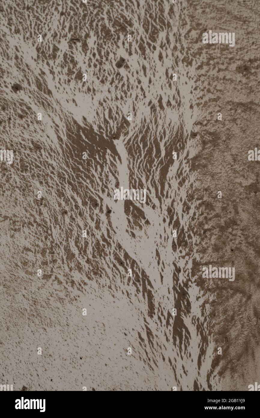 Bath, base, bottom with pattern of dirt, detritus, sand, grit leaving ...