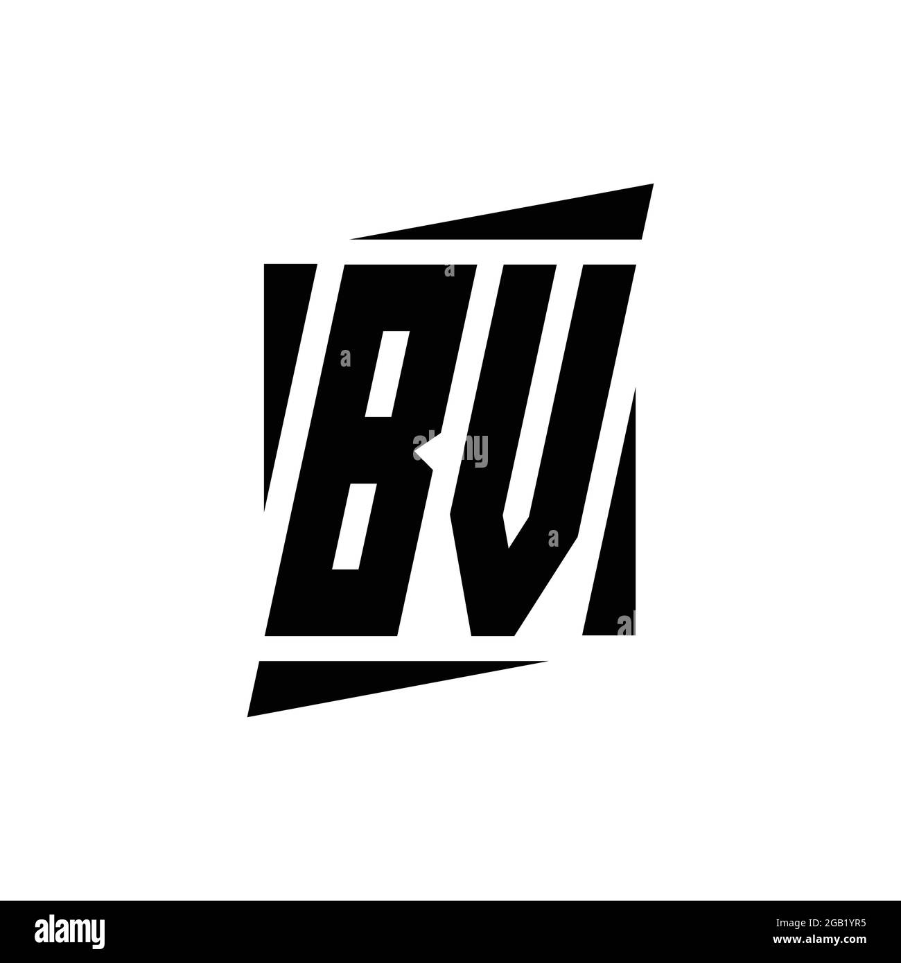BV Logo monogram with modern style concept design template isolated on ...