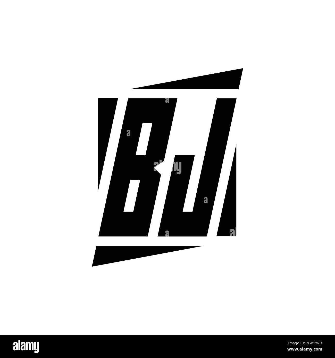 BJ Logo monogram with modern style concept design template isolated on ...