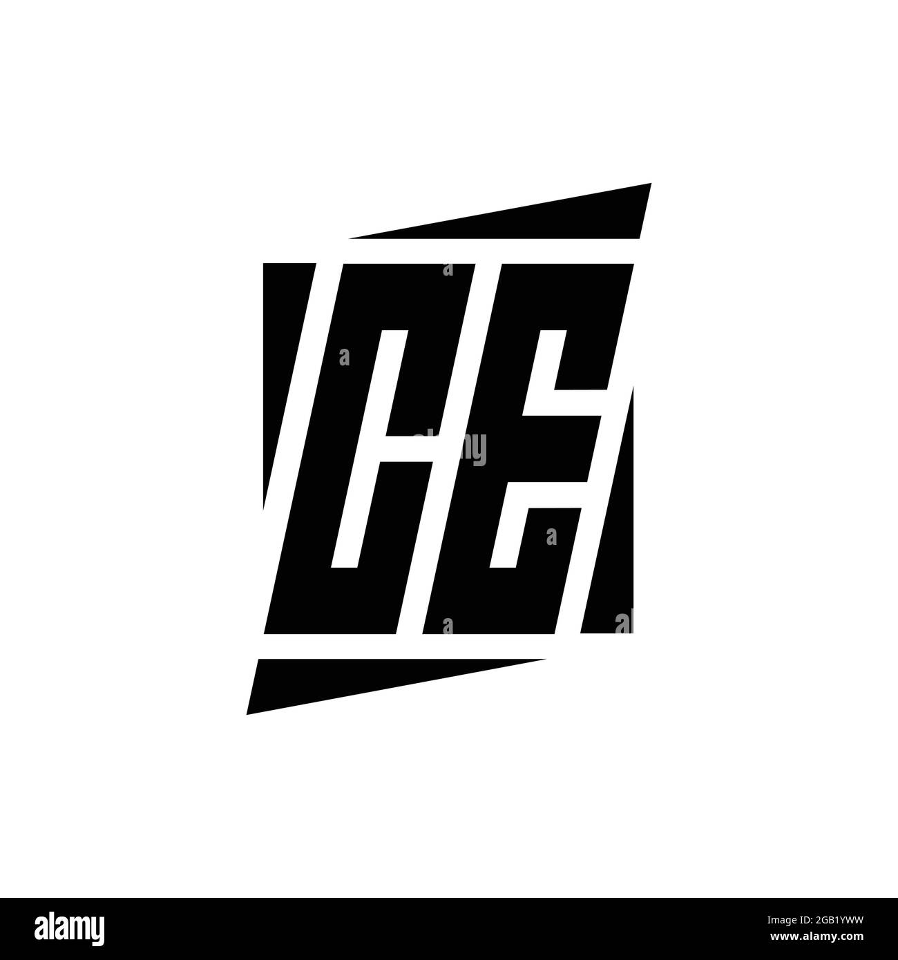 CE Logo monogram with modern style concept design template isolated on ...