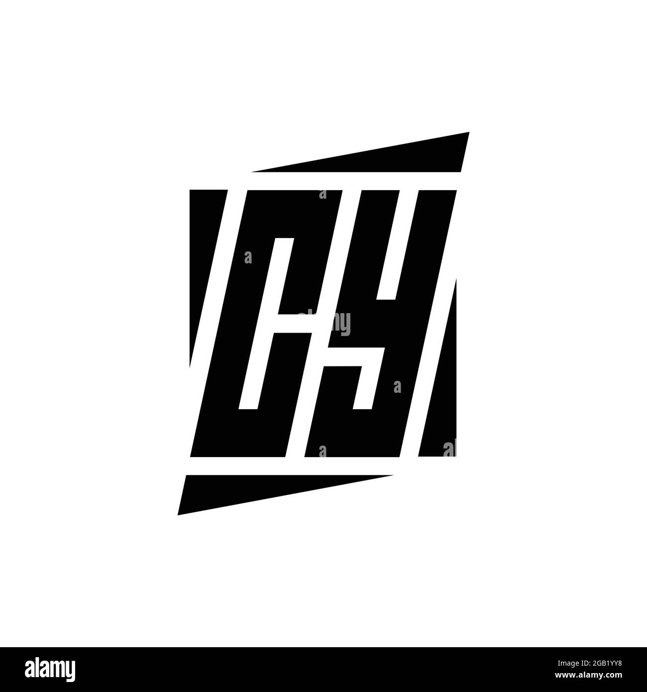 CY Logo monogram with modern style concept design template isolated on ...