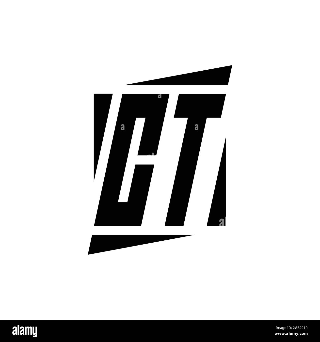 CT Logo monogram with modern style concept design template isolated on ...