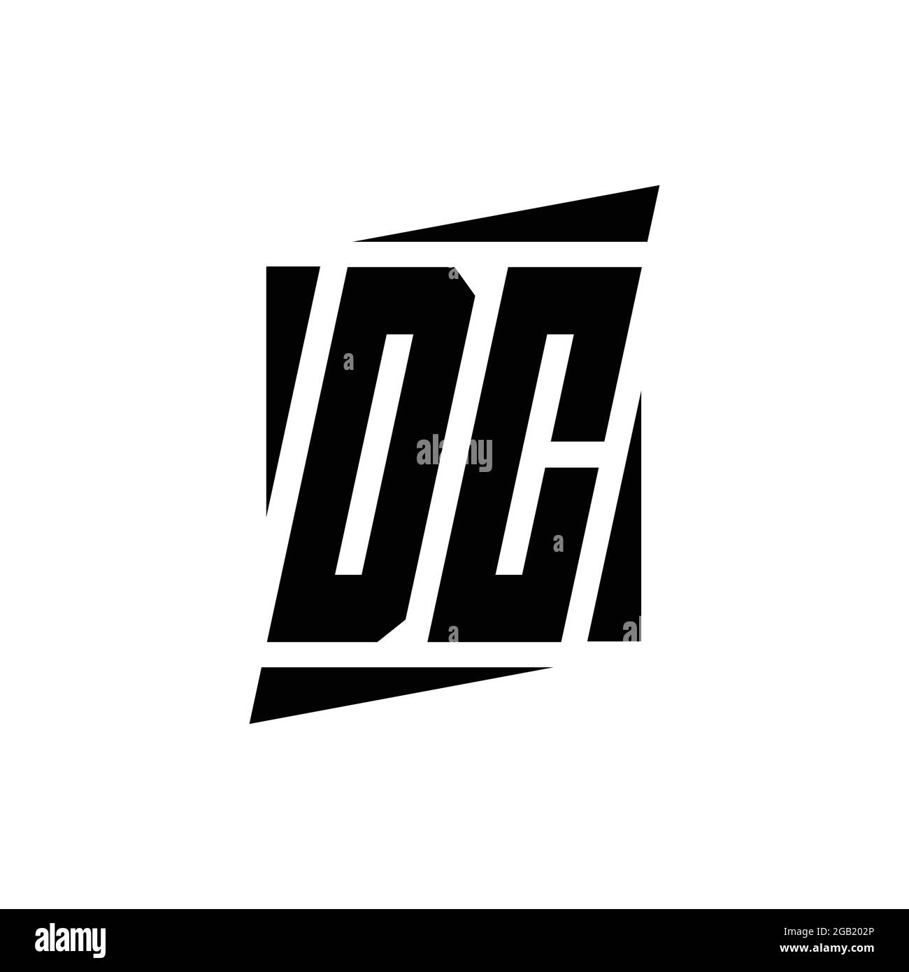 DC Logo monogram with modern style concept design template isolated on ...