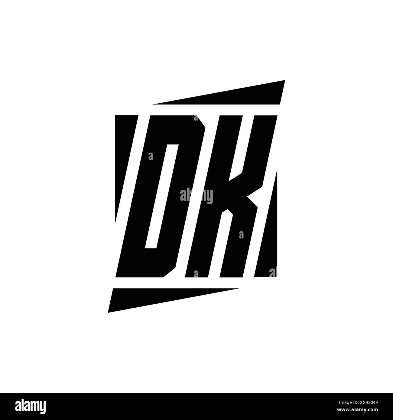 DK Logo monogram with modern style concept design template isolated on ...