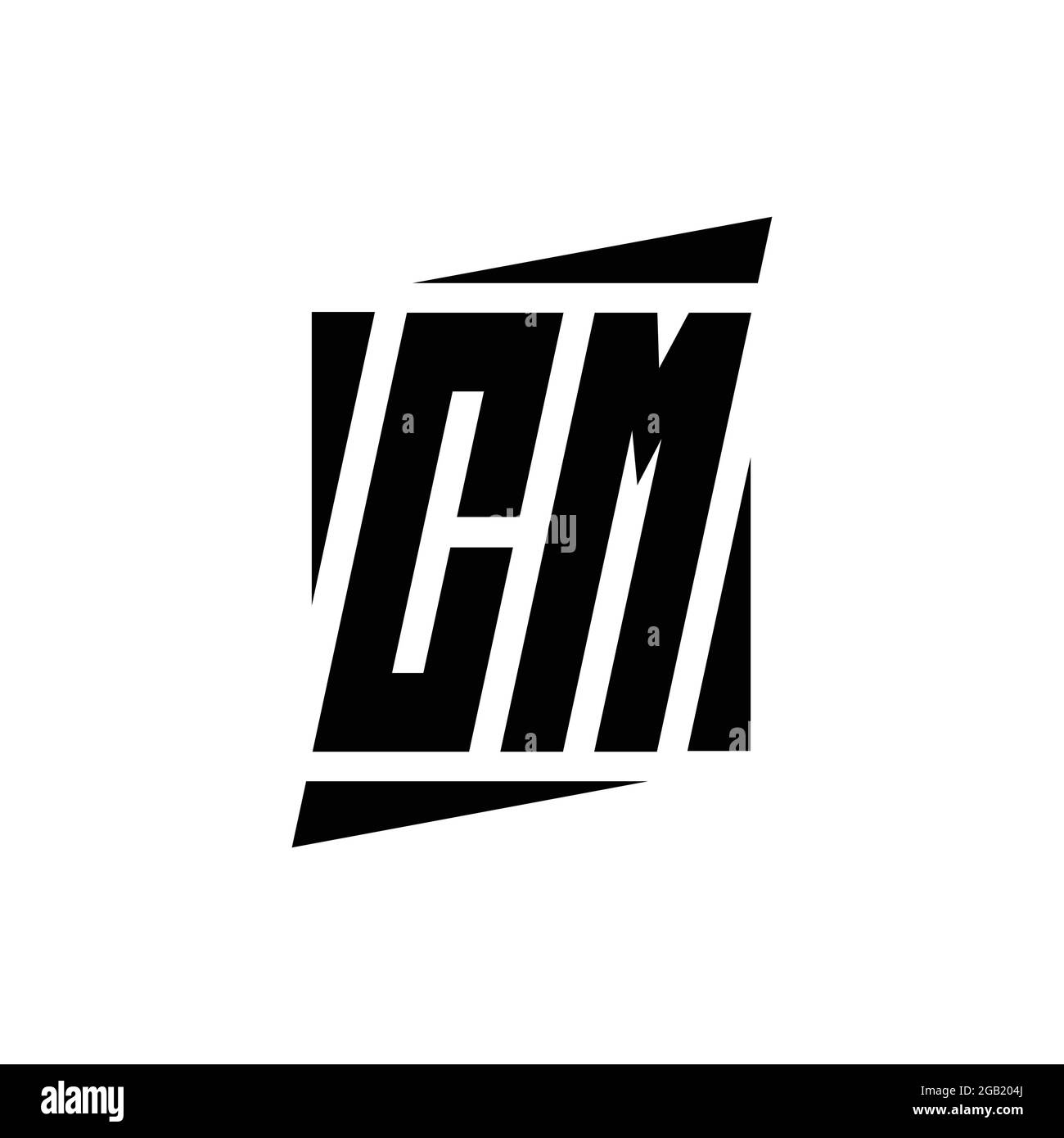 CM Logo monogram with modern style concept design template isolated on ...