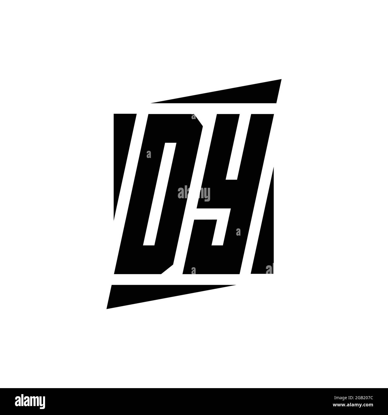 DY Logo monogram with modern style concept design template isolated on white background Stock ...