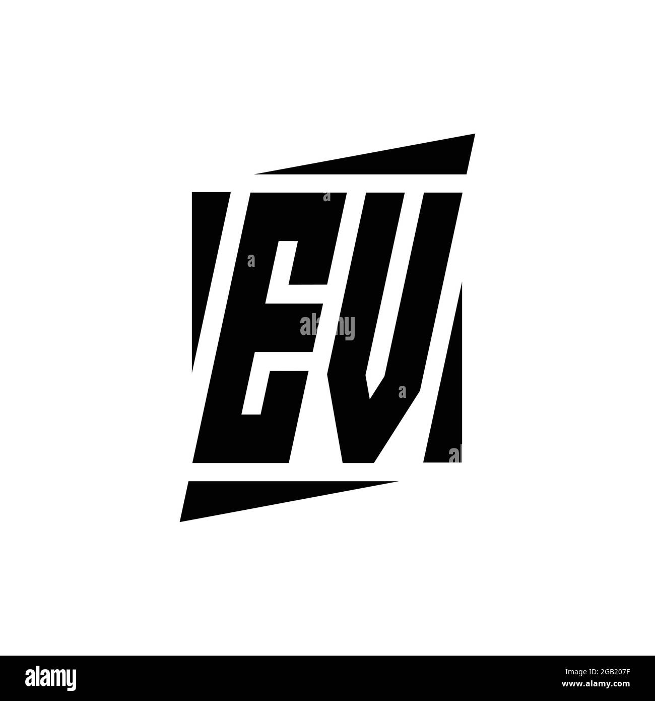 EV Logo monogram with modern style concept design template isolated on ...