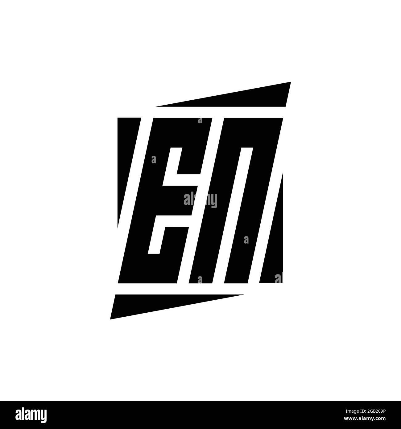 EN Logo monogram with modern style concept design template isolated on ...