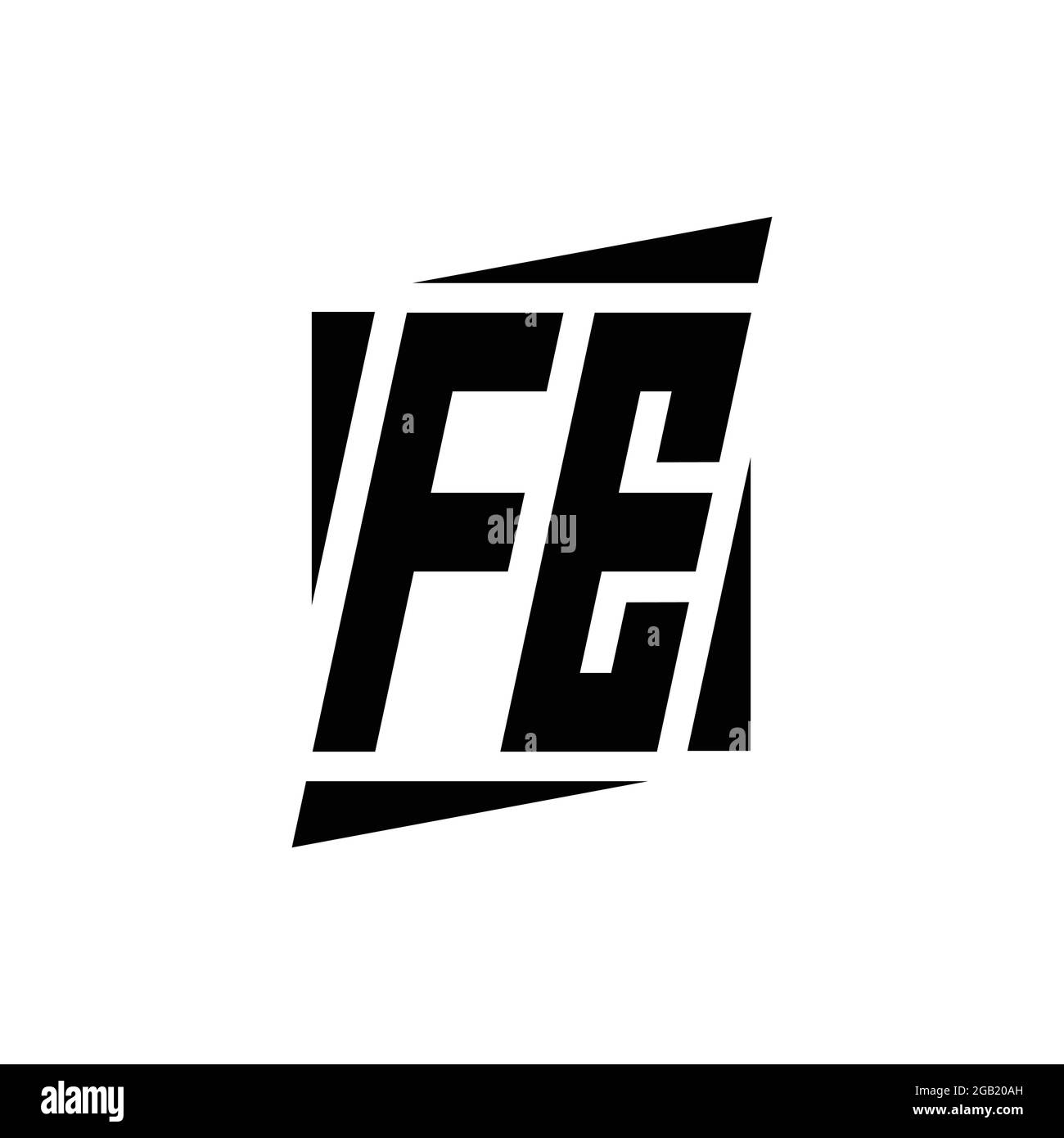 FE Logo monogram with modern style concept design template isolated on ...