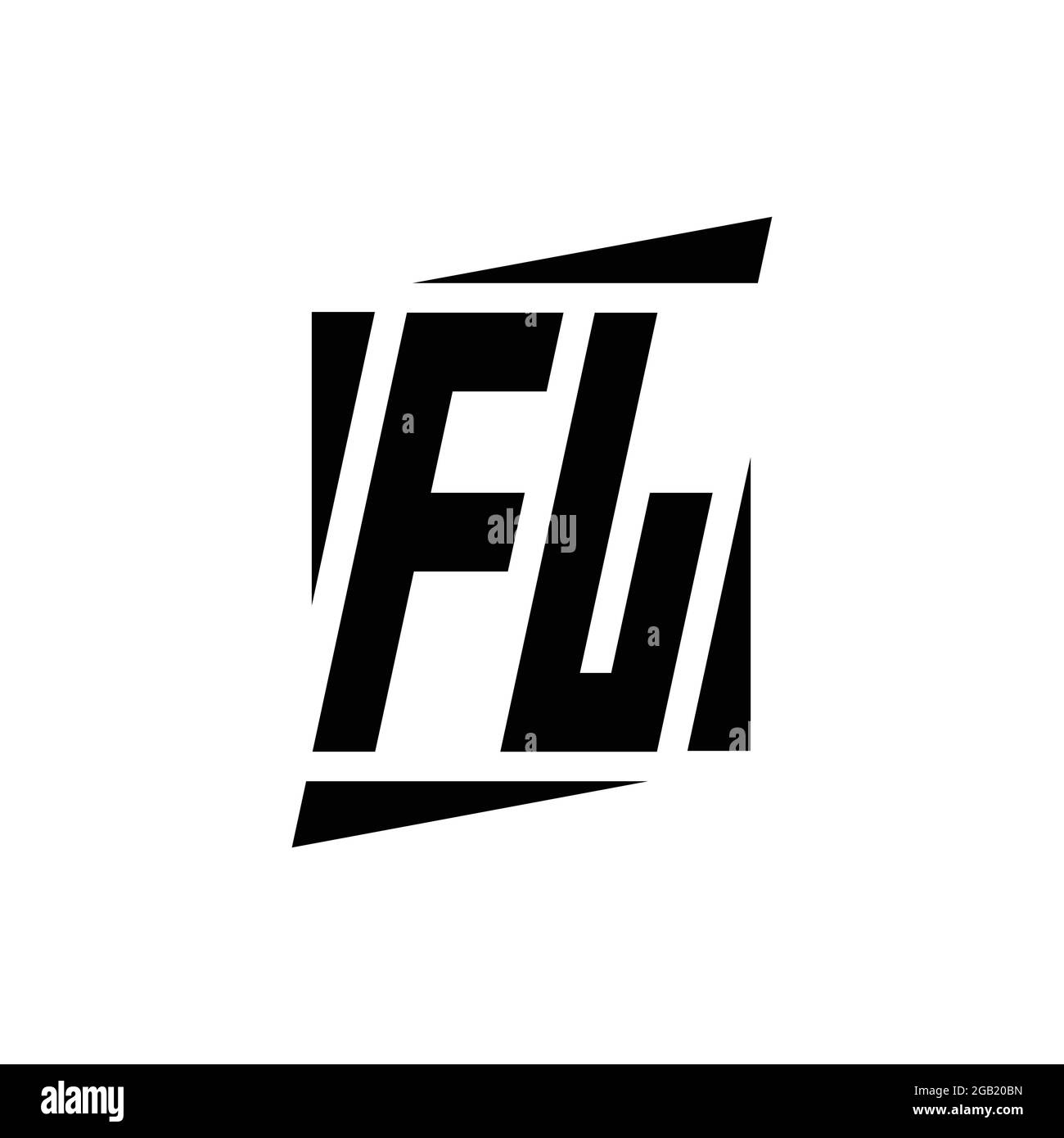 FL Logo monogram with modern style concept design template isolated on ...