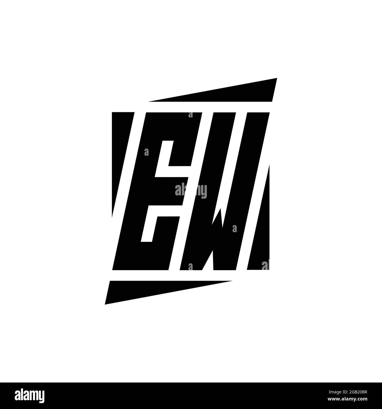 EW Logo monogram with modern style concept design template isolated on ...