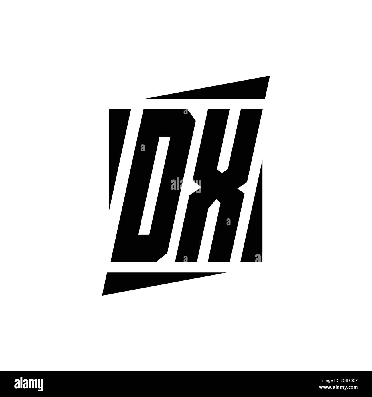 DX Logo monogram with modern style concept design template isolated on ...
