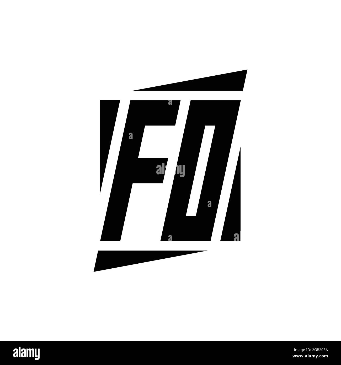 FO Logo monogram with modern style concept design template isolated on ...