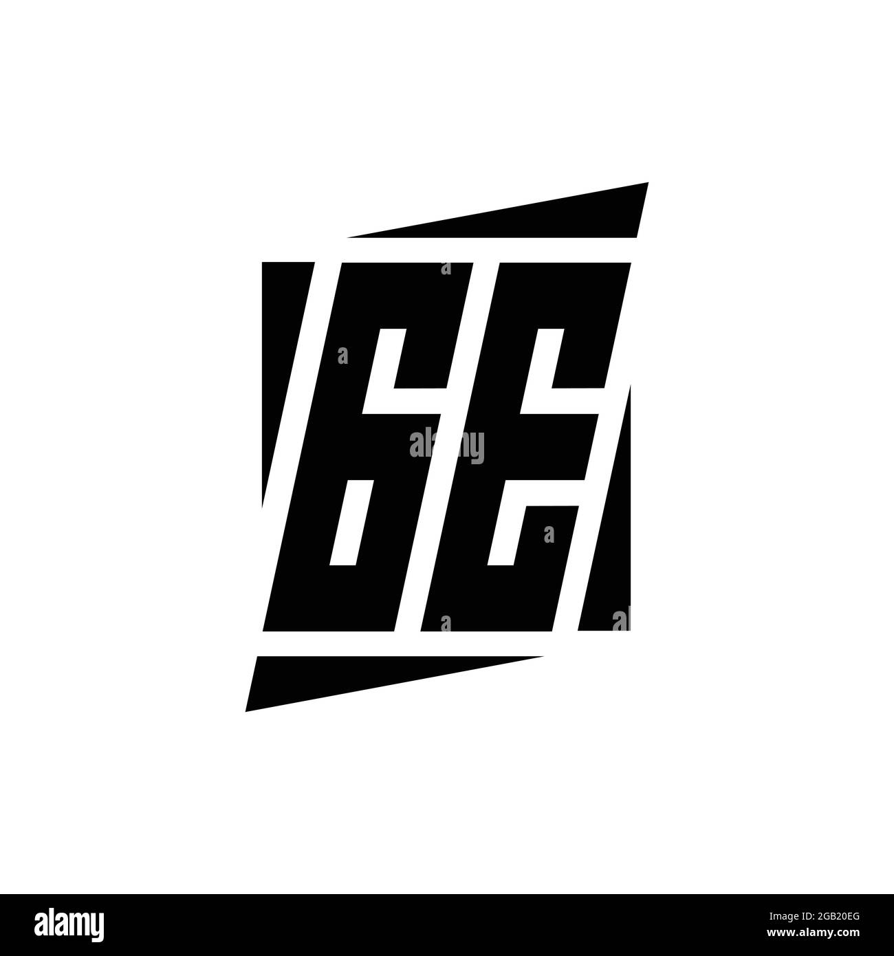 GE Logo monogram with modern style concept design template isolated on ...