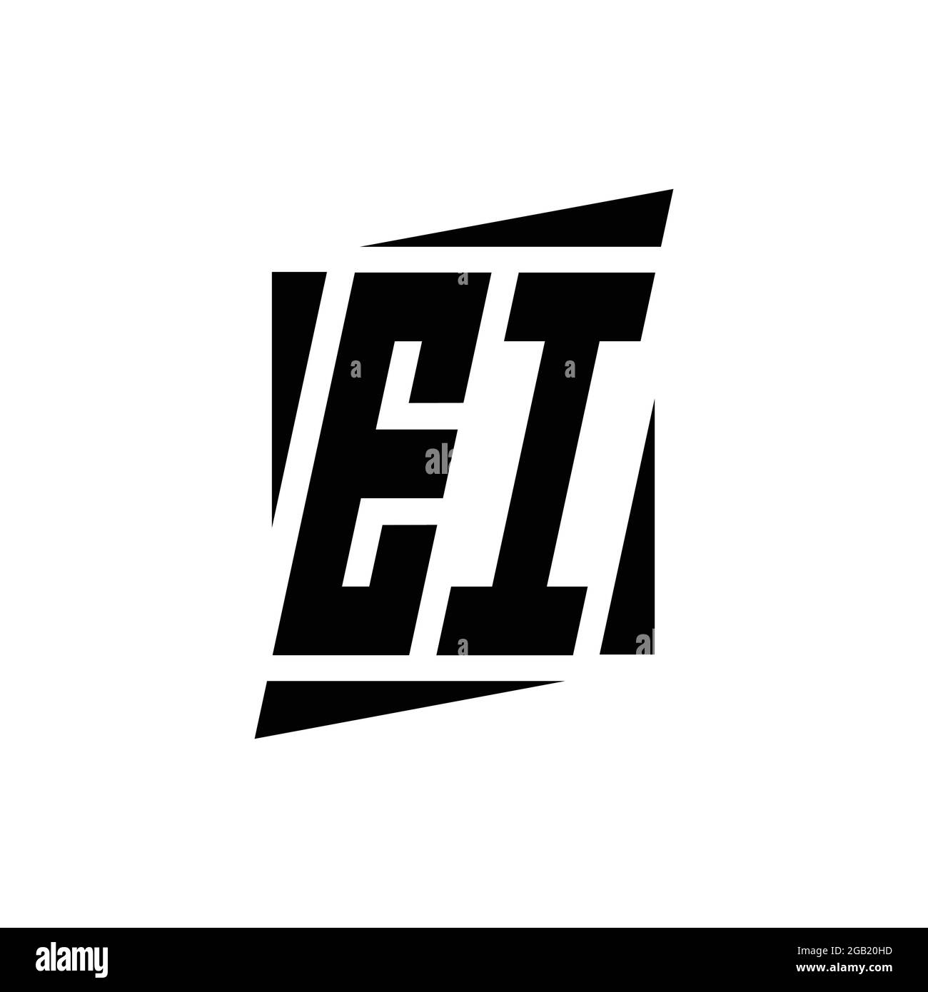 EI Logo monogram with modern style concept design template isolated on ...
