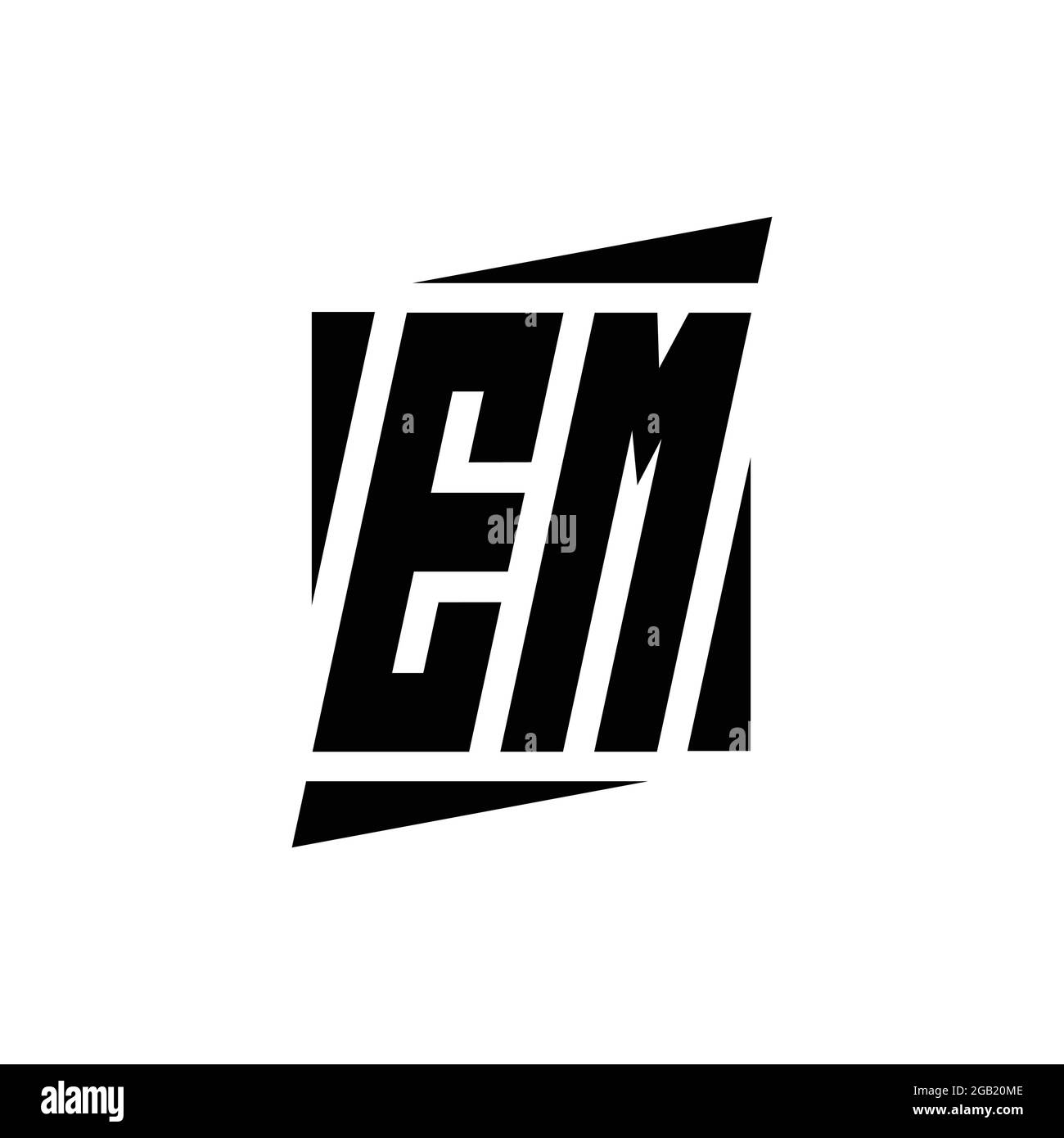 EM Logo monogram with modern style concept design template isolated on ...