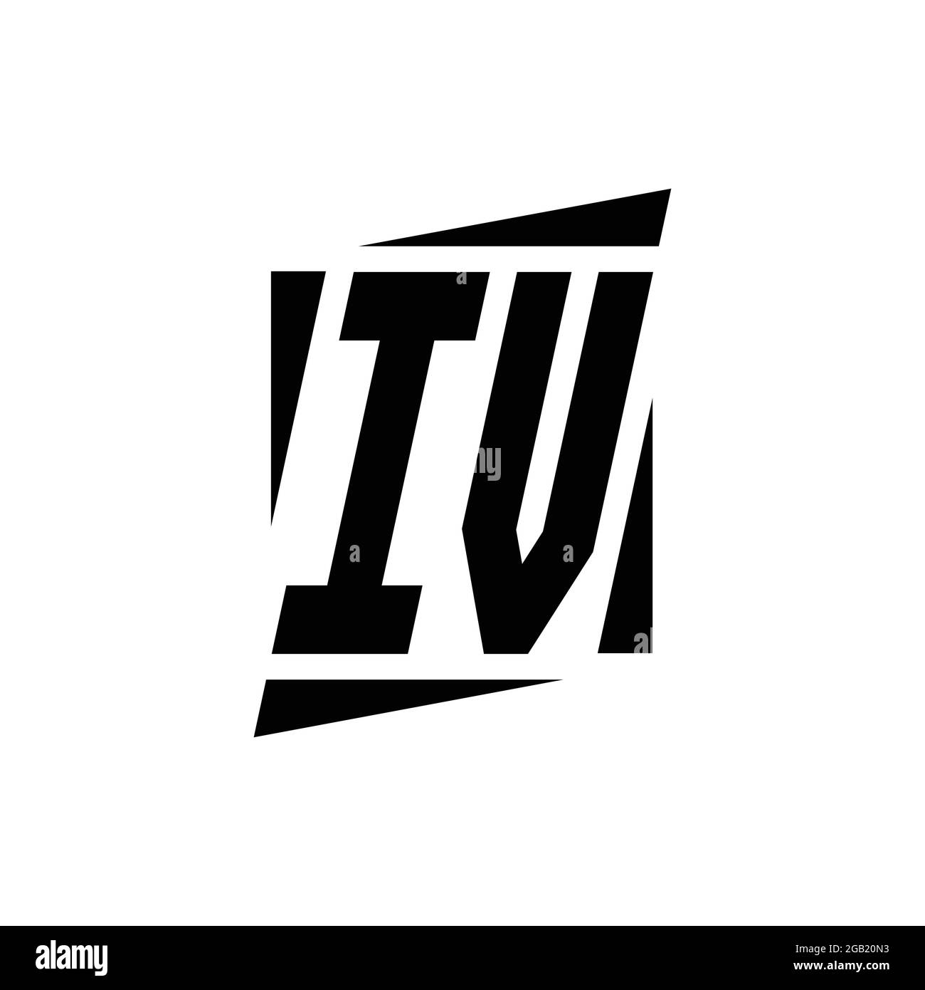 Iv letter design Stock Vector Images - Alamy