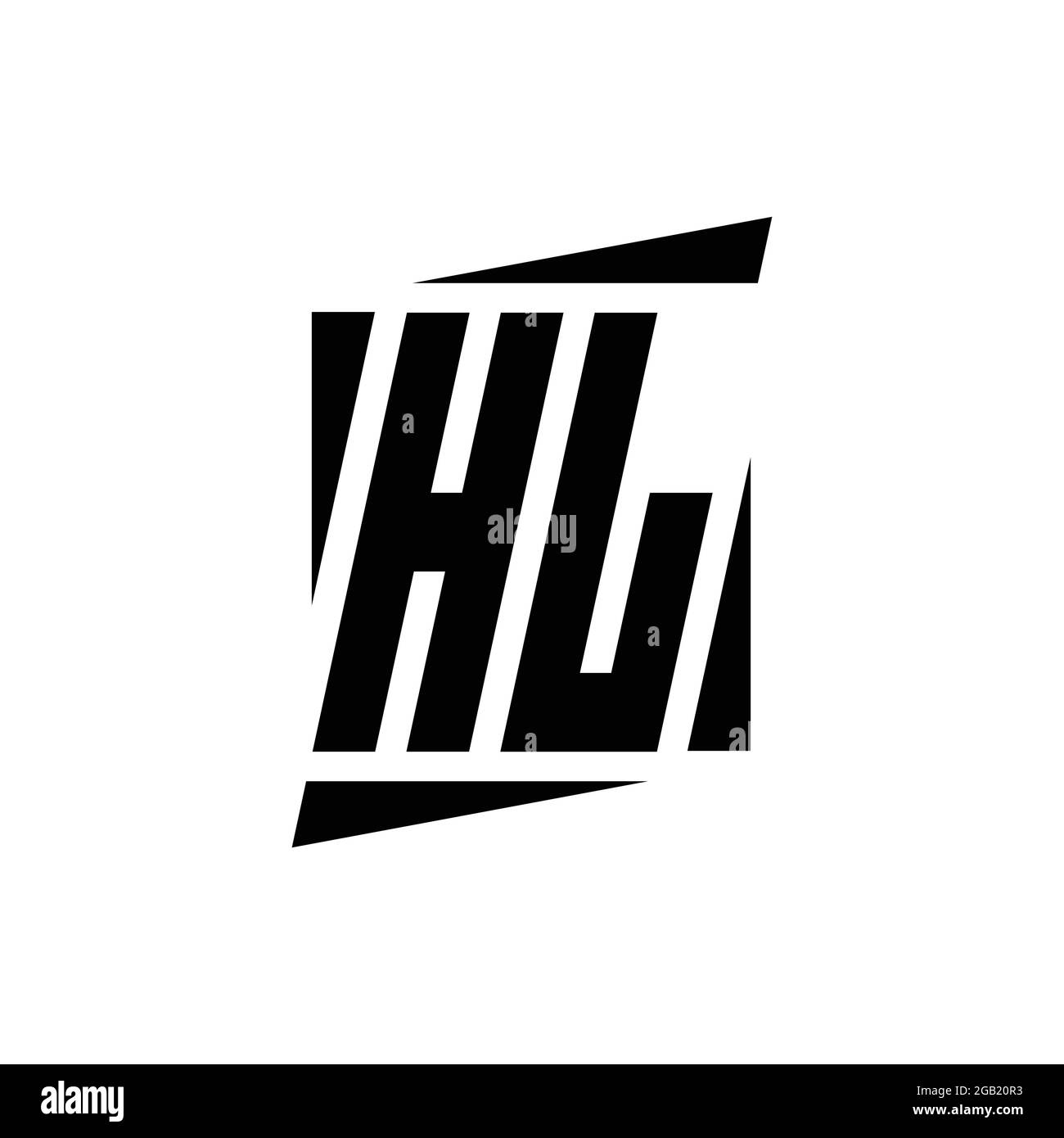 HL Logo monogram with modern style concept design template isolated on ...