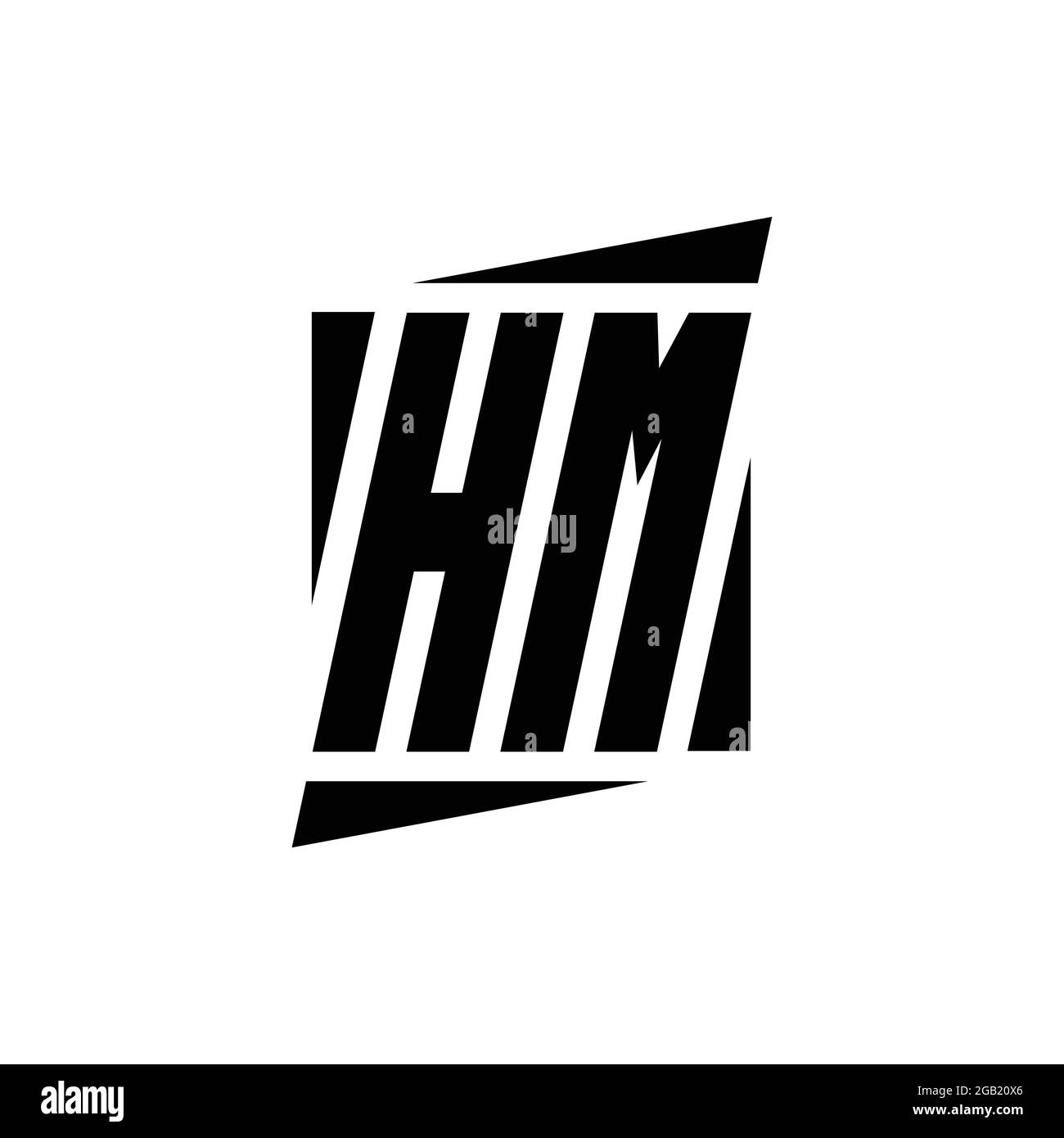 HM Logo monogram with modern style concept design template isolated on ...