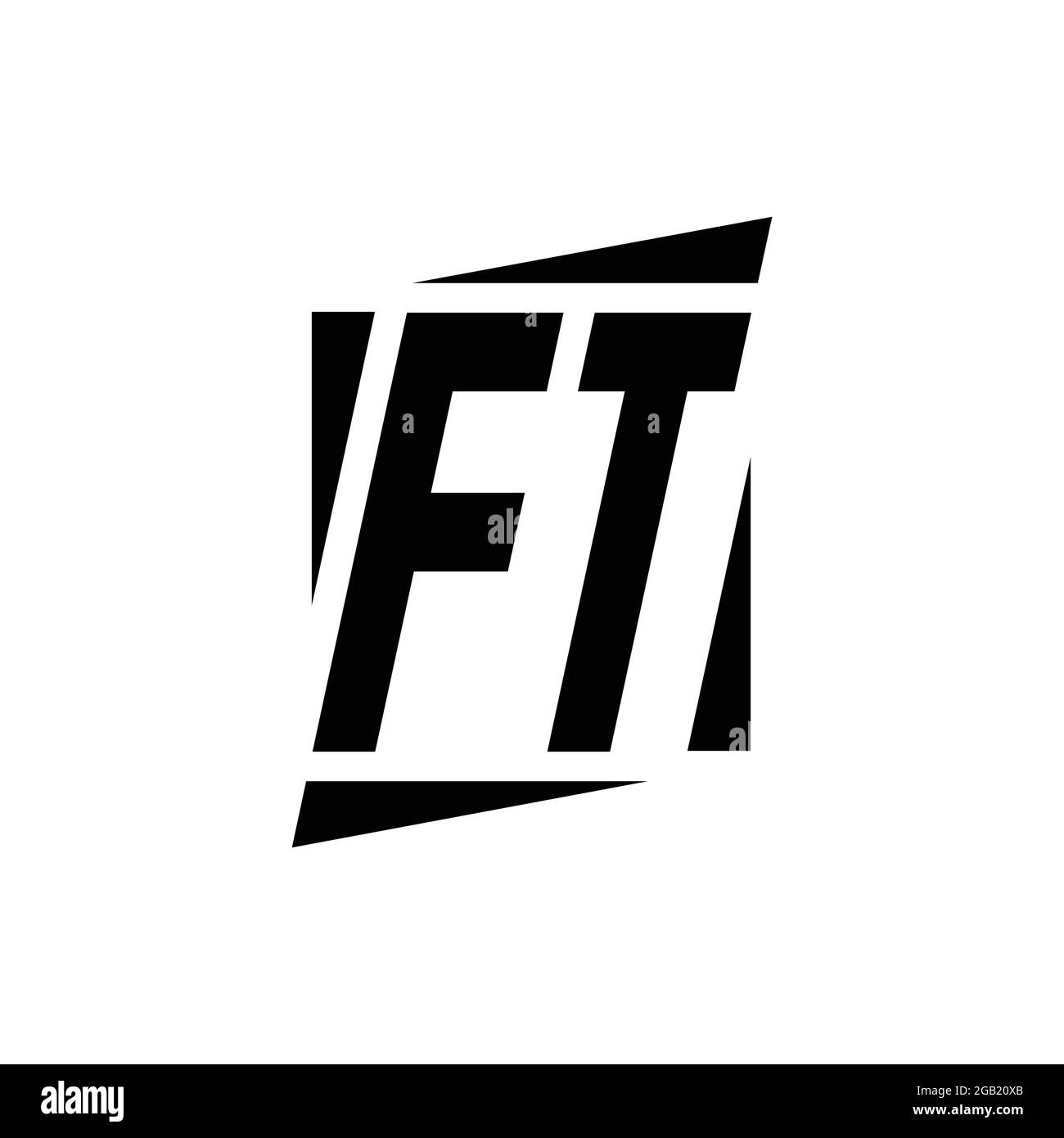 FT Logo monogram with modern style concept design template isolated on ...