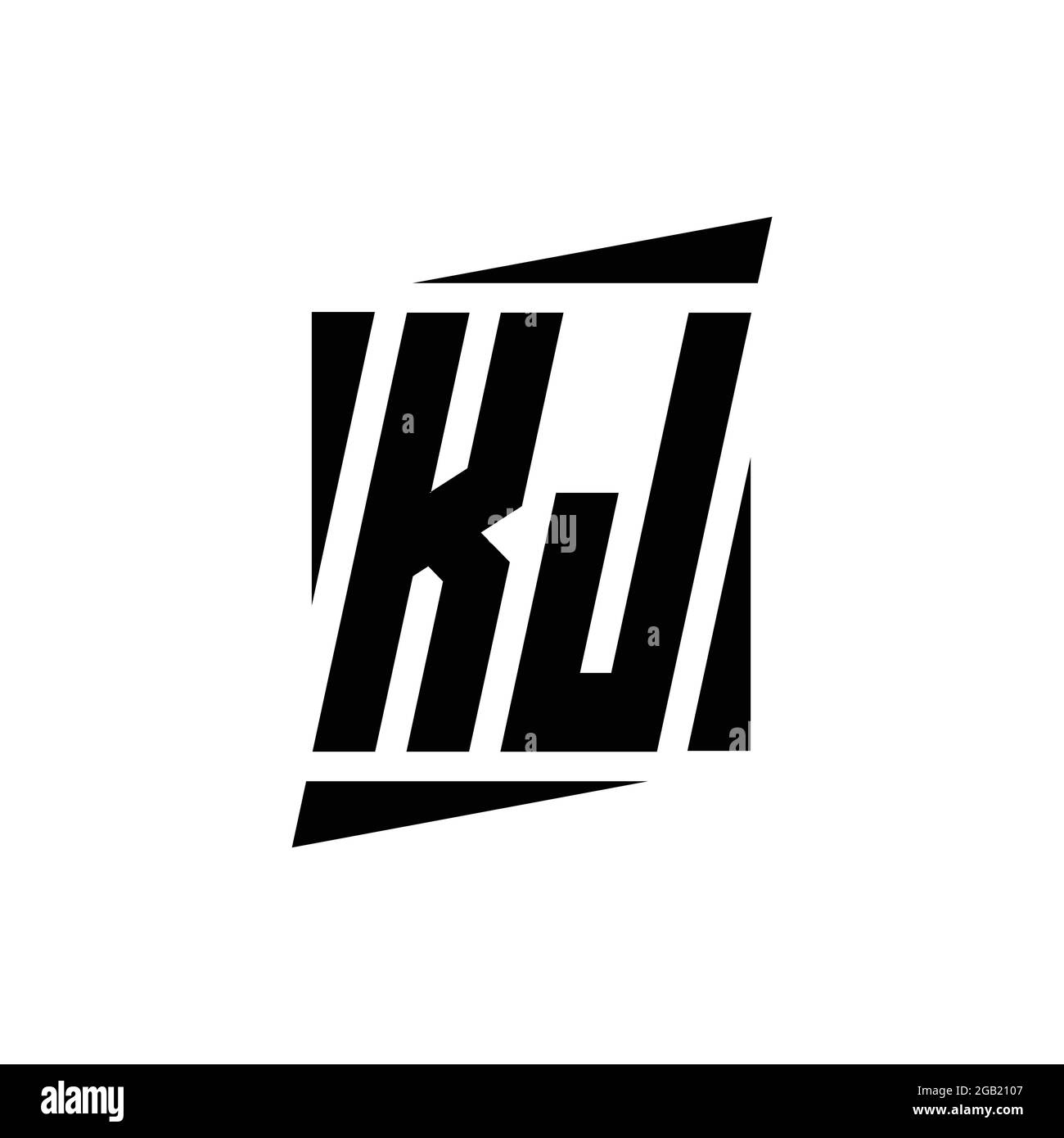 KJ Logo monogram with modern style concept design template isolated on ...
